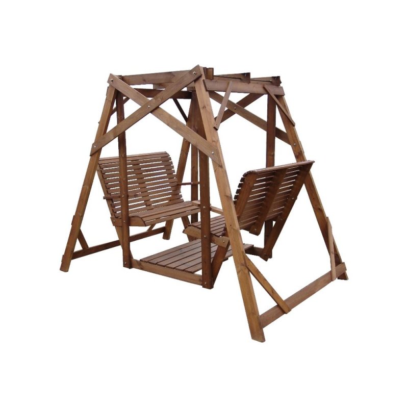 Pihakeinu Timo, vastakkain istuttava, ruskea kestopuu